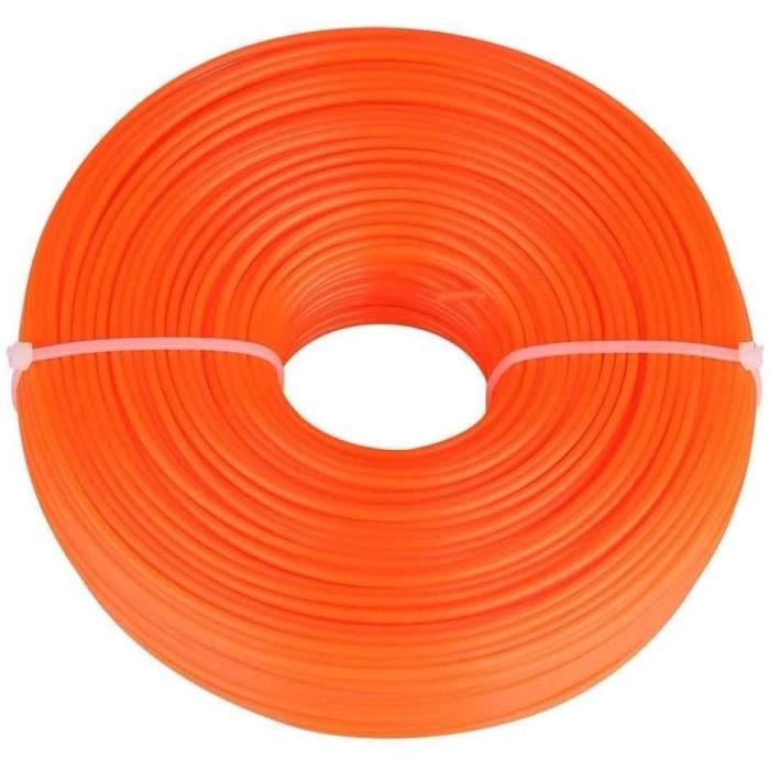 Ligne de Coupe-Bordure de 2,4 mm Nylon,Cordon Fil Rond Carrée dans l'outil de Débroussailleuse ...