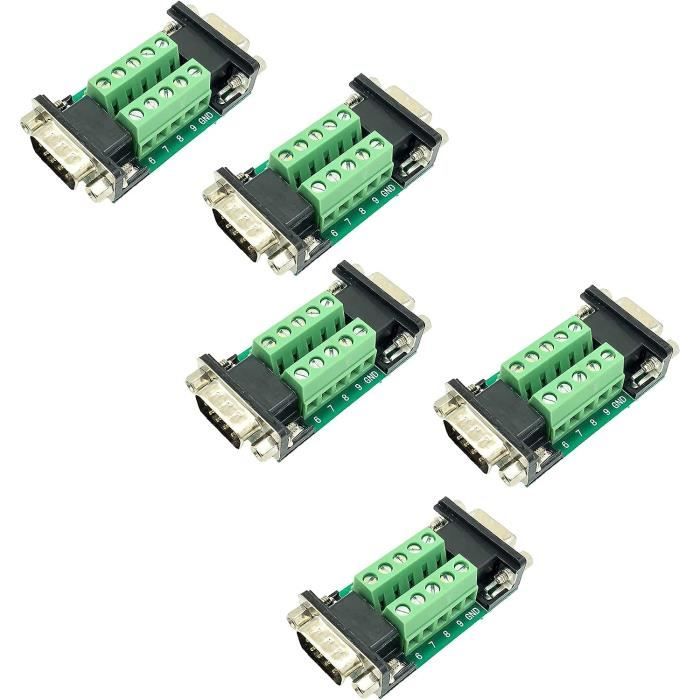 Connecteur Db9 Femelle Et Mâle Dans Une Carte De Dérivation, Rs232 ...