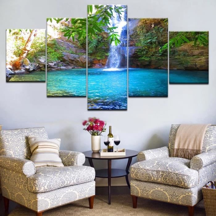 Toile Tableaux 5 Parties Photos Décor Mur Art Abstrait Photo Affiche ...