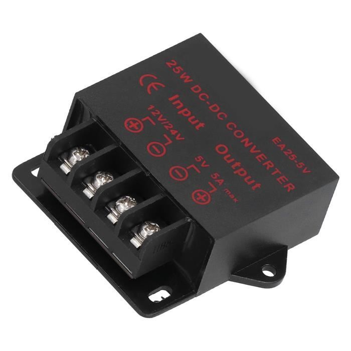 SUC-régulateur de tension Stabilisateur de Tension, Convertisseur de Tension DC 12V 24V à 5V 5A ...