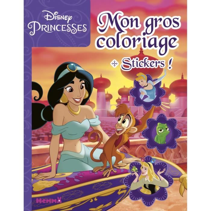 Livre de coloriage - Disney - Mon gros coloriage + stickers (Jasmine ...