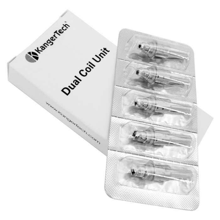 Authentique KangerTech NiCr 1.5ohm Replacement Dual Coil Unit Atomizer ...