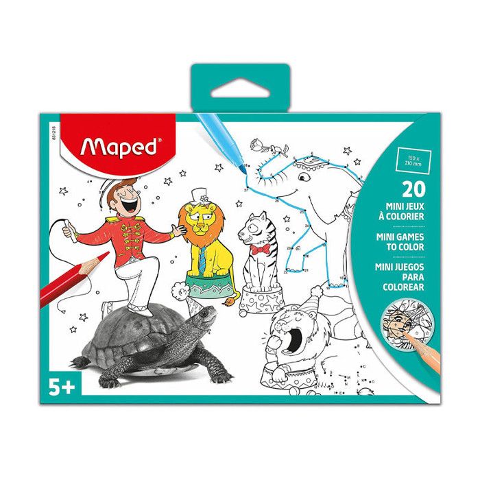 Jeux de coloriage - MAPED - Mini jeux à colorier - 20 feuilles ...