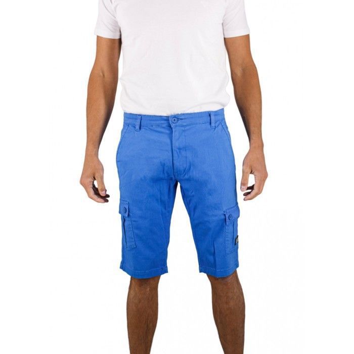 Bill Tornade Bermuda long uni Cargo Bleu Homme Bleu - Cdiscount Prêt-à ...
