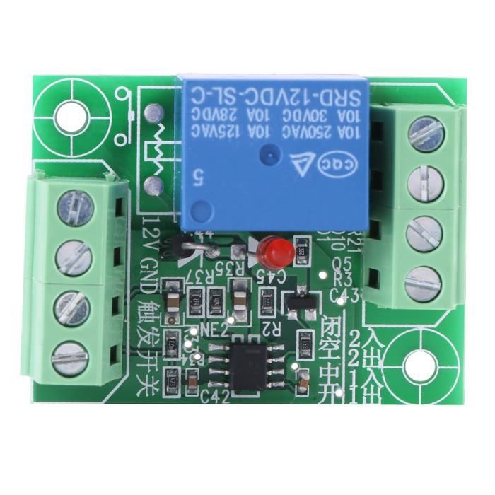 Module de relais - Qqmora - CC 12V - Bistable - Activation par pression ...