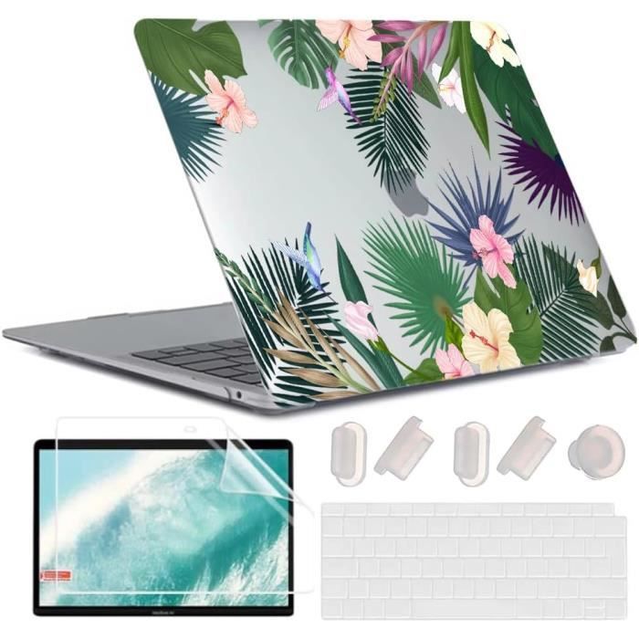 4 En 1 Coque Pour Macbook Air 13 Pouces 2020-2018 M1 A2337 A2179 A1932 ...