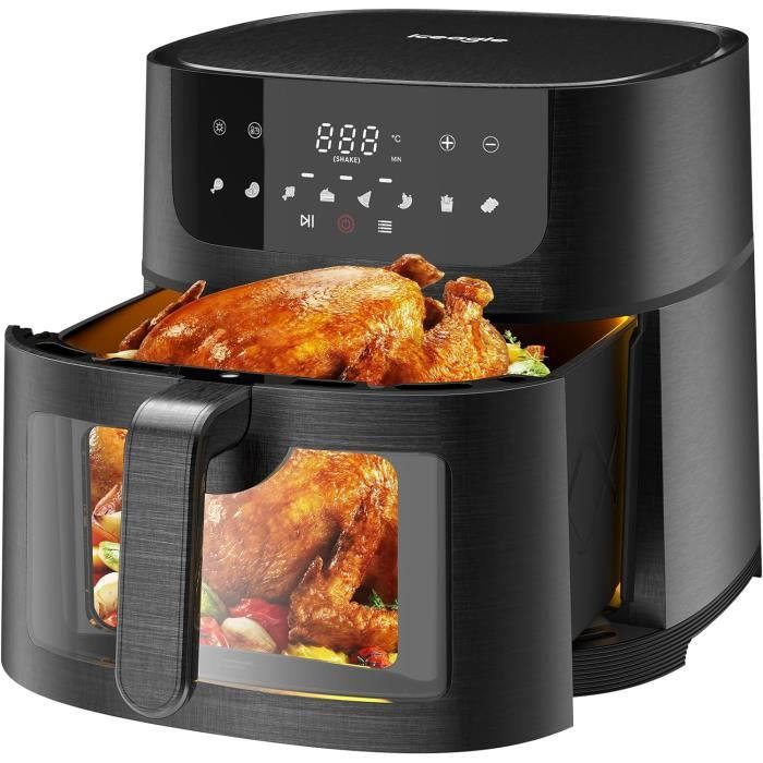 Iceagle Friteuse Sans Huile 9L XXL – 1800W Friteuse à Air avec Grande ...