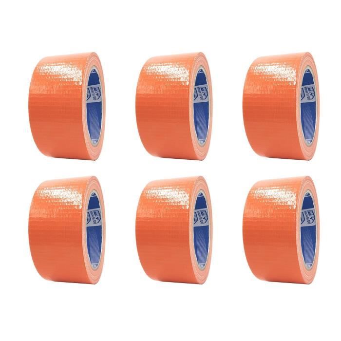 Ruban Toilé Américain, Orange, Lot De 6 Rouleaux, 50Mm X 25M, Idéal ...