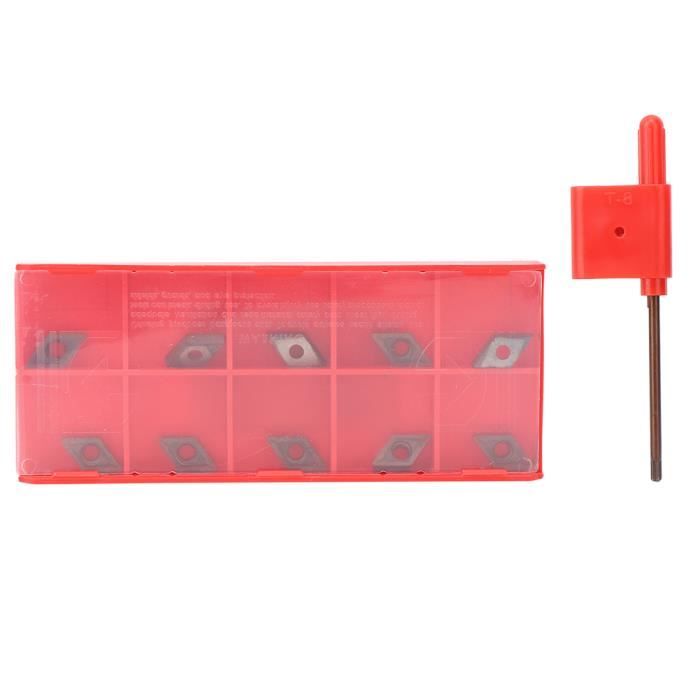 Insert CNC en carbure, lames d'insertion YBC205 DCMT0702 10 pièces, fonte de finition de ...