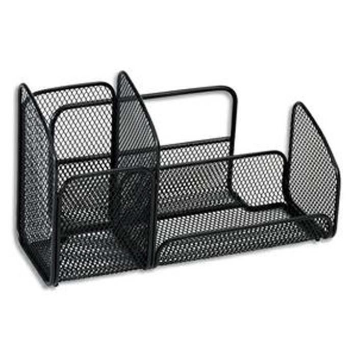 Trieur Mesh Noir en métal, 3 compartiments - Dimensions : L21 x H12,5 x ...