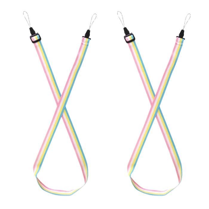 2pcs Digital Camera Lanyard Rainbow Rope Shoulder Strap Back SMARTPHONE ...