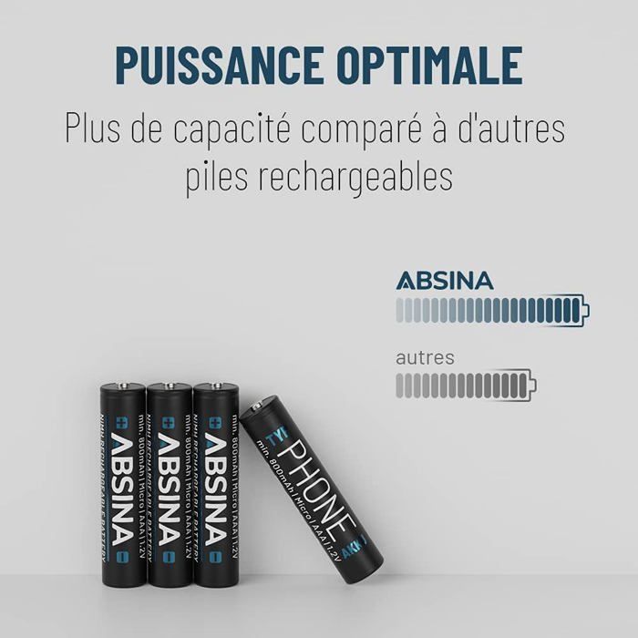 Piles Rechargeables Aaa Pour Tlphone Sans Fil Gigaset