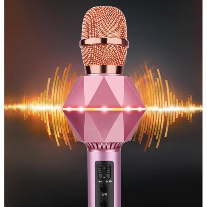 Micro Karaoké Bluetooth,Microphone Karaoke Sans Fil,portable 3 en 1 Mic ...