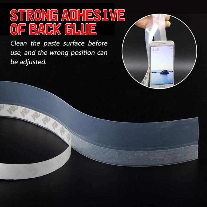 Bas De Porte Adhésif,10M X 45Mm Transparent Bande D'Étanchéité En ...