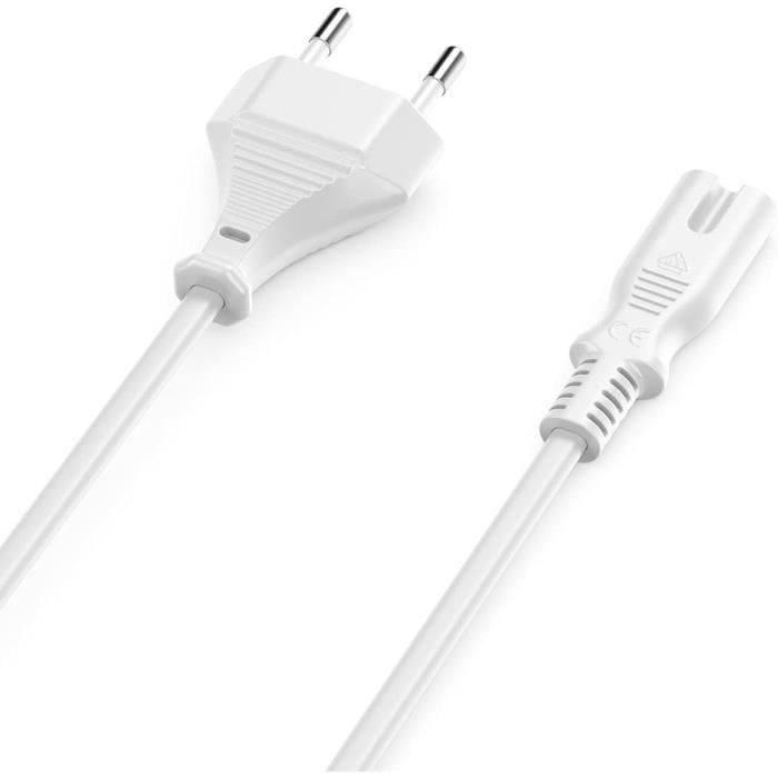 1.5m Câble d'alimentation Type C Fiche Européenne vers Prise Femelle C7 ...