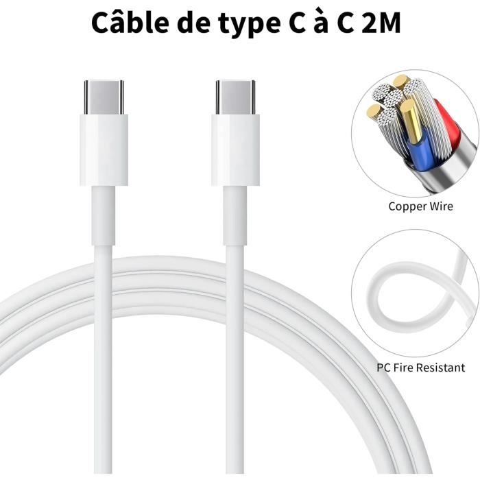 Chargeur Rapide Usb C For Iphone 15-15 Plus-15 Pro-15 Pro Max, Usbc ...