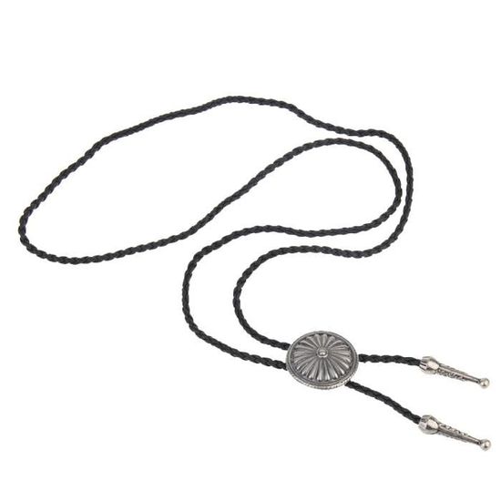 Collier Pendentif en Cuir Bolo Cowboy Western Rodéo Réglable Unisexe ...