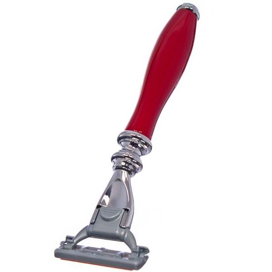 LA MAISON DU BARBIER Rasoir Rétro - Tête 3 lames - Rouge - Cdiscount Au ...