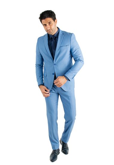 Costume Hollyghost Bleu ciel 2 pièces costard coupe slim Homme Bleu ...