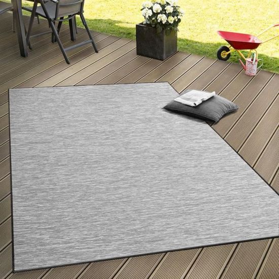 Tapis Extérieur Balcon Terrasse Gris Rose Vert Couleurs Pastel Tissage ...