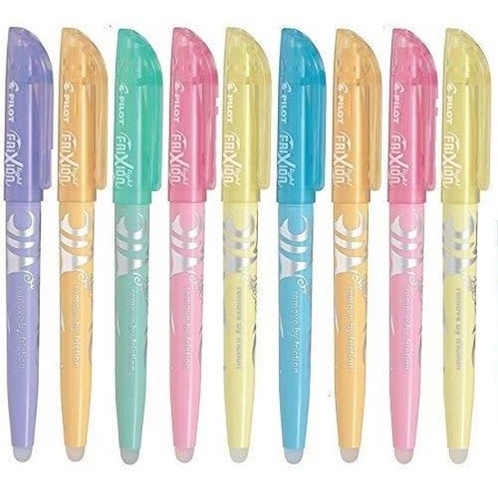 Pilot Frixion Light Pastel Lot de 9 surligneurs avec effaceur ...