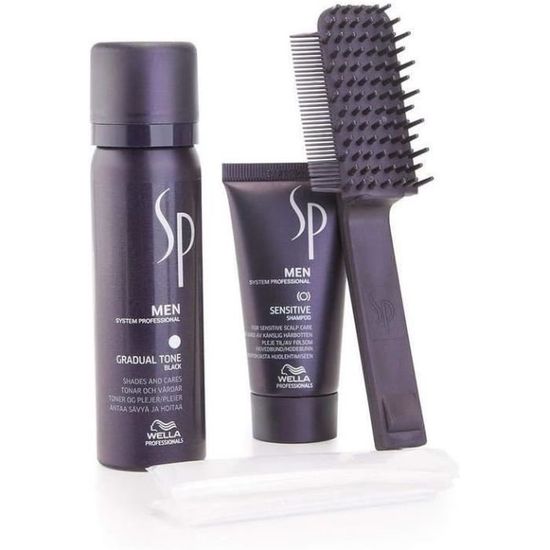 Wella Sp Just Men Gradual Tone Set De Coloration Pour Cheveux Gris Noir ...