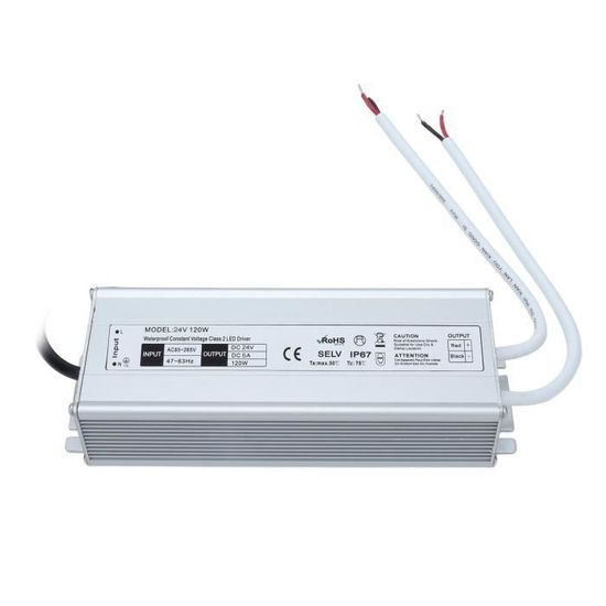 (Sortie 24V)Alimentation LED 120W Convertisseur Adaptateur ...