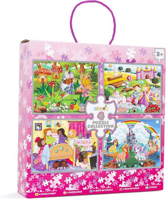 Collection de 4 puzzles – Lot de 4 puzzles pour filles à partir de 3 ...