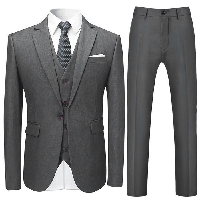 Allthemen Costume Homme 3 Pcs Costard Slim Fit Un Bouton Mariage Party ...