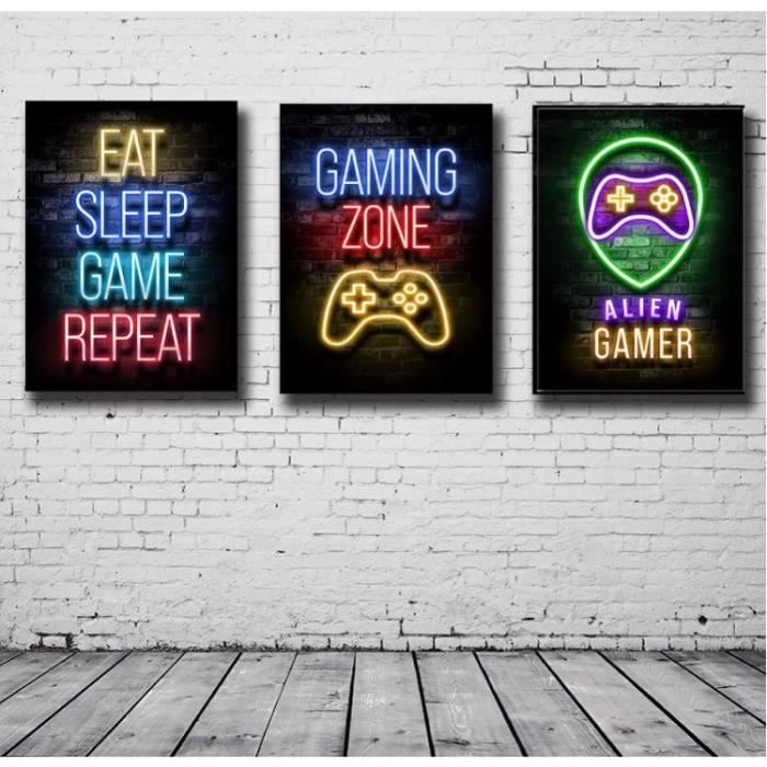 Gaming Murale Art Poster Gamer Toile tableau Peinture Affiche Pour ...