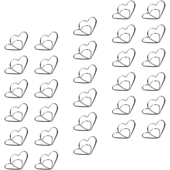 Support de Numéro de Table de Forme de Coeur: 30 Pcs Métal Double ...