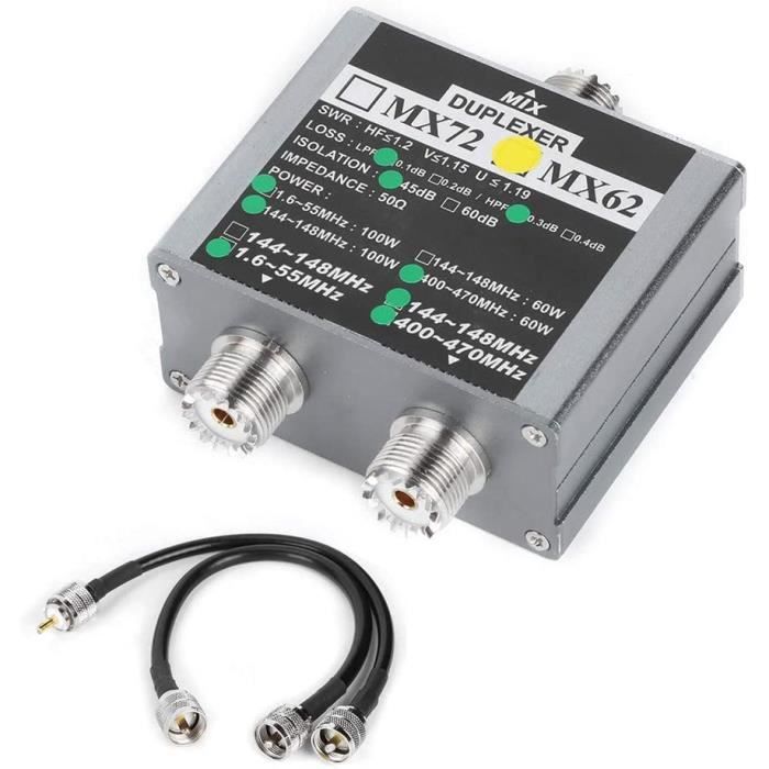 Duplexeur d'antenne, duplexeur MX62 VHF + UHF 144-148MHz-400-470MHz en ...