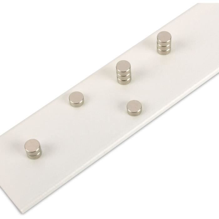 Barre magnétique en tôle d'acier à visser | 800 x 35 mm | Gris | avec ...