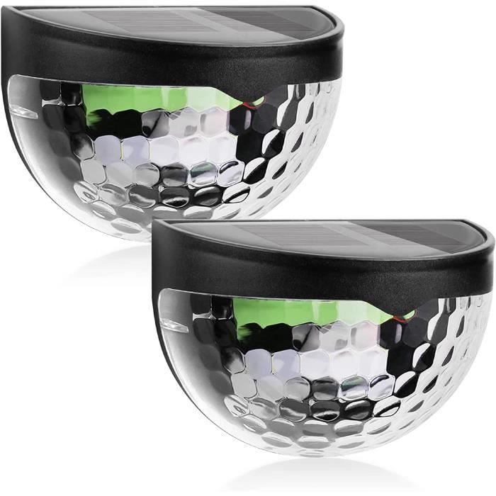 Lot De 2 Lampes Solaires D'Extérieur Pour Clôture, Clôture, Jardin ...