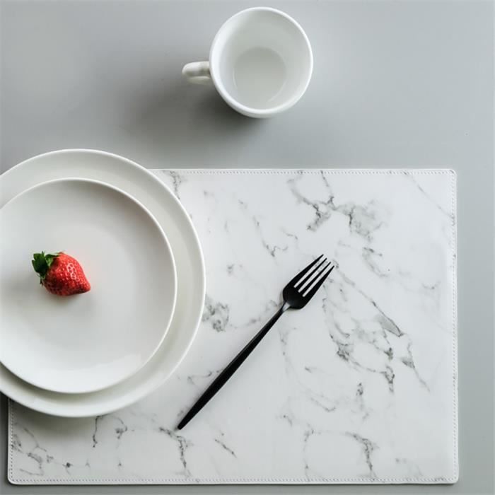 Tapis de table en cuir de table à manger, tapis antidérapants ...