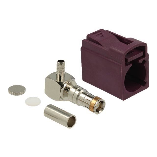 DeLOCK FAKRA D jack 90° for crimping Prise modulaire FAKRA D violet ...