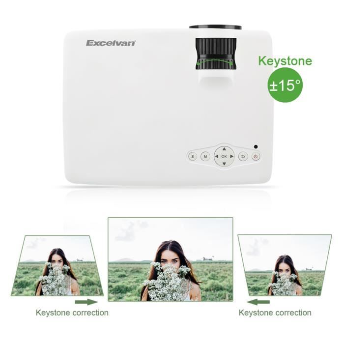 Excelvan EHD09 Mini LCD LED Vidéo Projecteur Portable 1200 Lumens ...