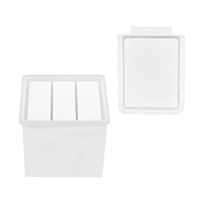 1 Définir le tiroir en silicone Boîte de rangement moule moule pratique ...