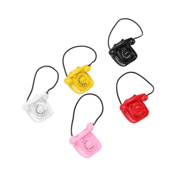 LES® Atyhao téléphone rétro miniature 5 pièces téléphone Miniature 1/12 ...