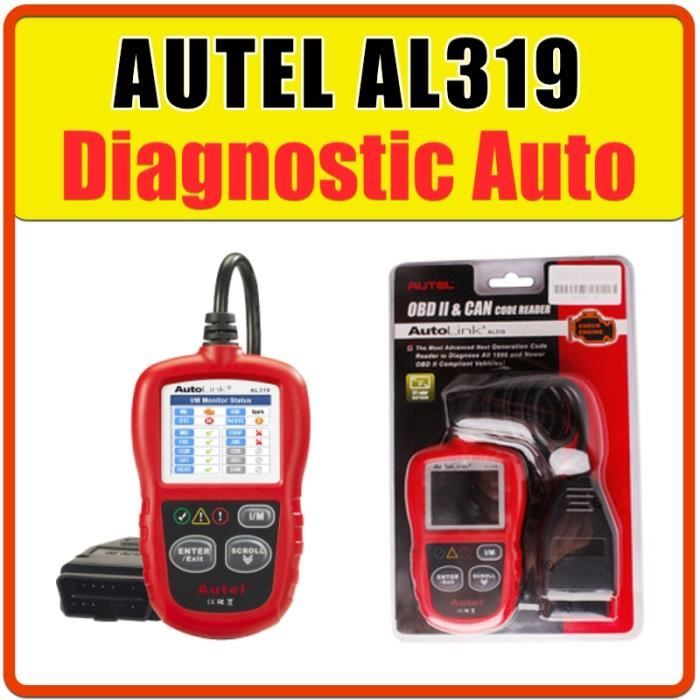 Autel AutoLink AL319 Interface de diagnostique OBD II - Diagnostic auto ...