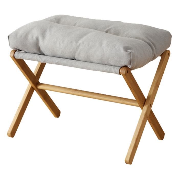 Repose-pieds - MOTHINESSTO - Tabouret pliable en X - Gris - Design ...