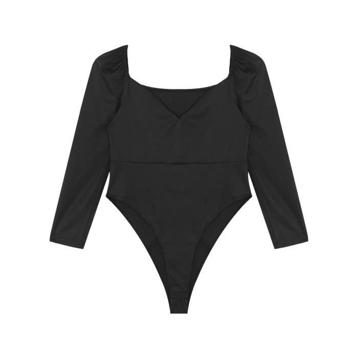 Freebily Femme Body Basique Tops T-Shirt Grand Taille Manches Longues ...