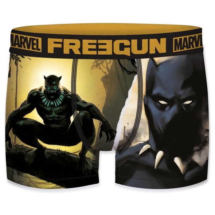 FREEGUN Boxer Homme Black Panther, Caleçon Homme, MARVEL, Ajustement ...