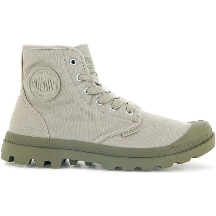 Bottines Palladium Pampa Hi - Homme - Dune - Toile de coton - Semelle ...