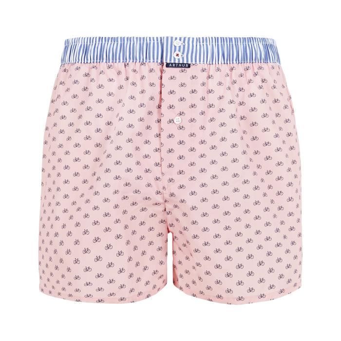 Caleçon coton coupe américaine Arthur rose Rose - Cdiscount Prêt-à-Porter