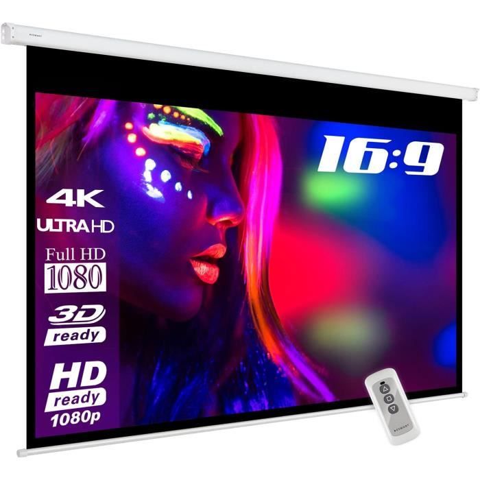 Economy Exm Écran De Projection Moteur 240 X 135 Cm (108") | Format 16:9 | Télécommande | Home ...