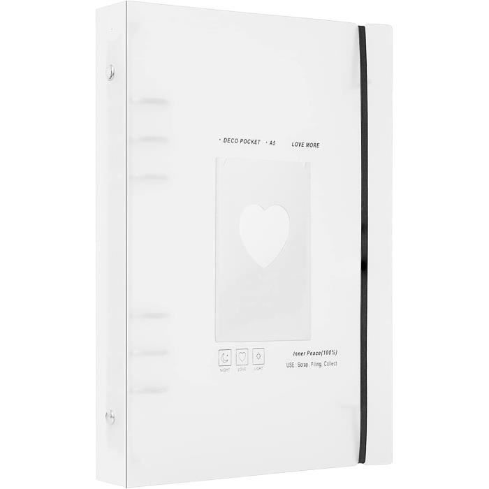 A5 Classeur 6 anneaux Photocard Album, Mignon Classeur Cartes Photo ...