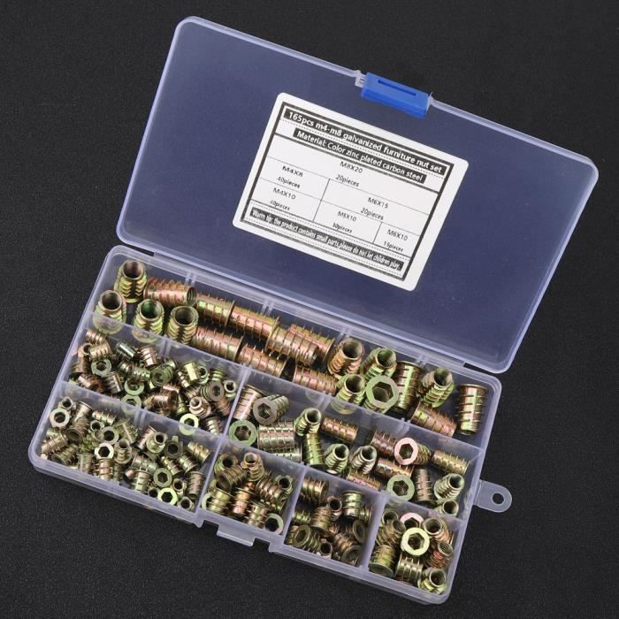 Écrou à filetage hexagonal - SURENHAP - Ensemble de 165 pièces ...