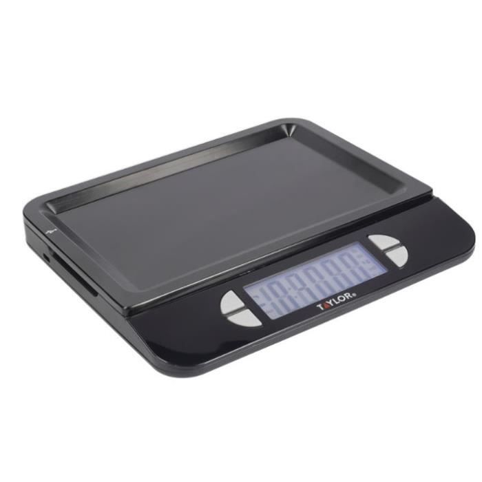 Taylor balance de cuisine 19 x 20,5 cm acier inoxydable noir ...