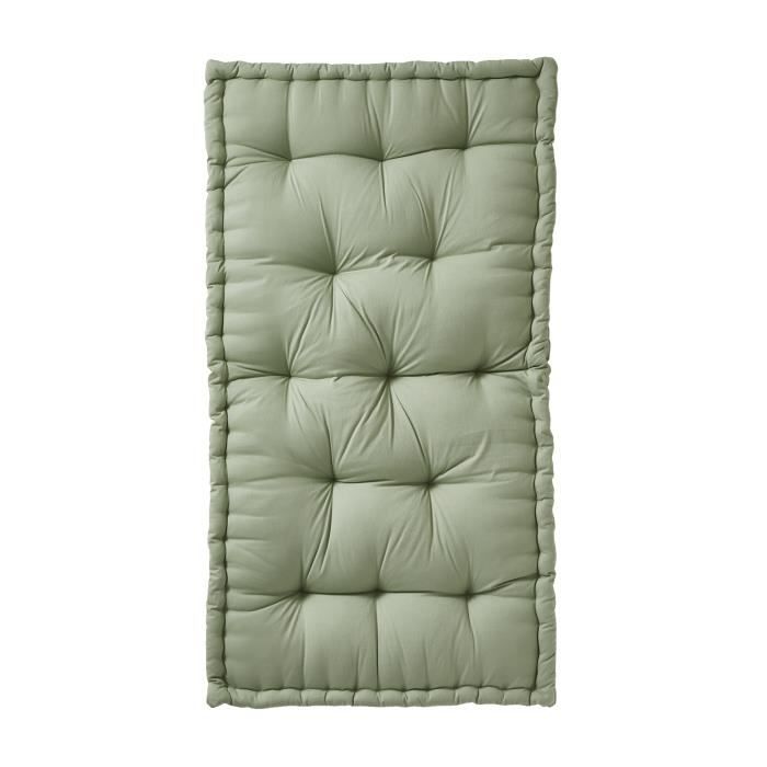 VERTBAUDET Matelas de sol style futon vert sauge 60X120 - Cdiscount Maison